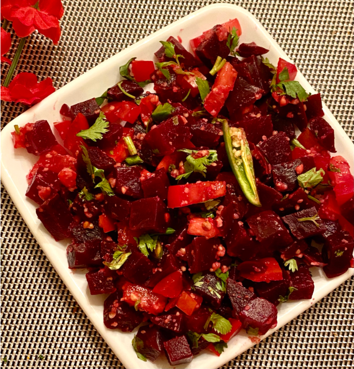Maharashtrian Beetroot Koshimbir - Bold and Beautiful - The Culinary Heart